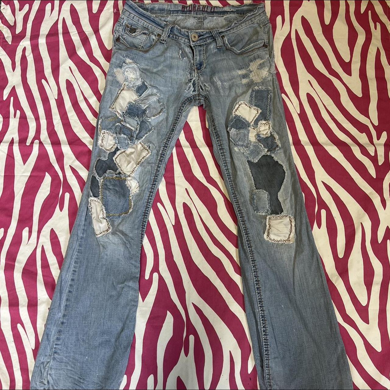 hydraulic brand patchwork deconstructed jeans☠️ will... - Depop