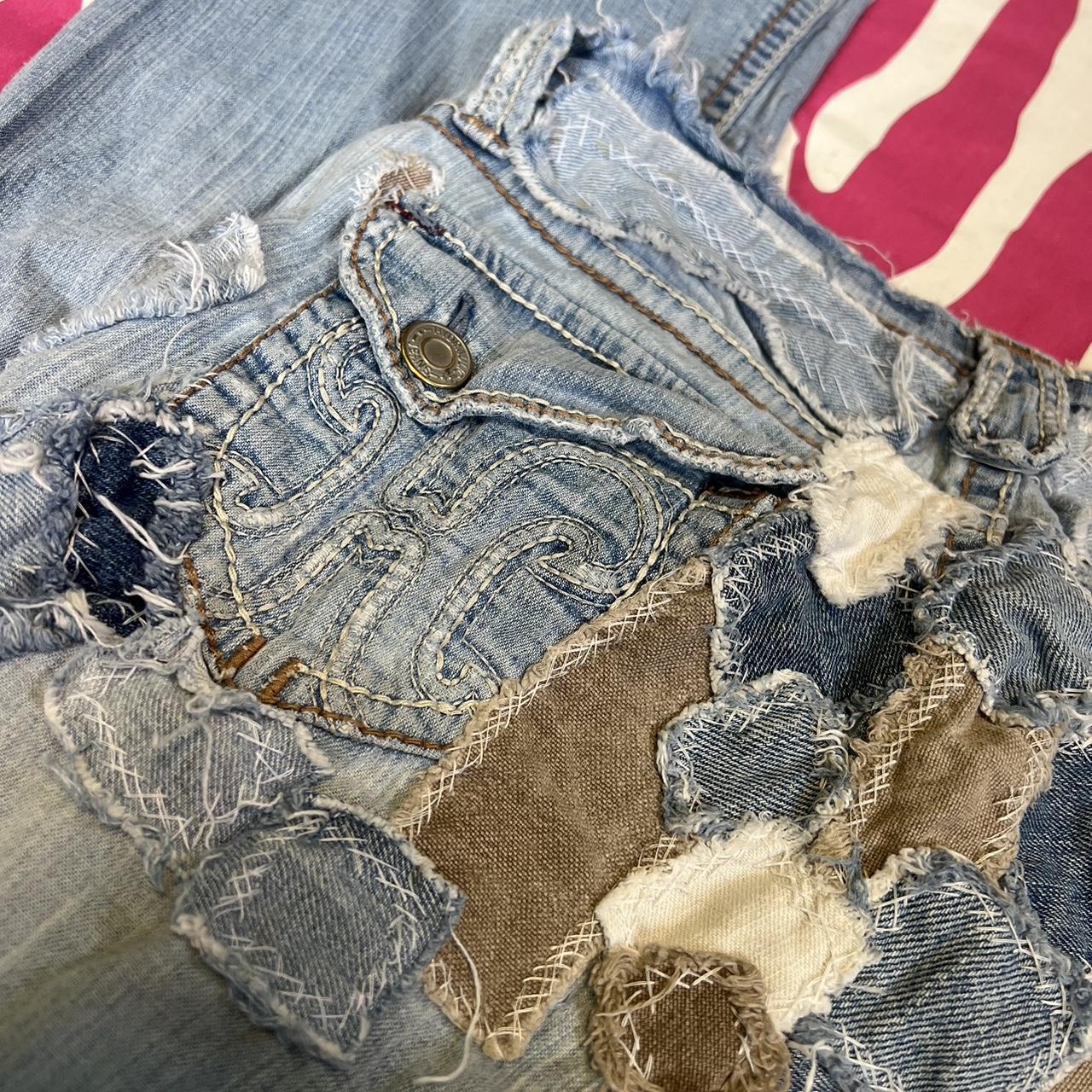 hydraulic brand patchwork deconstructed jeans☠️ will... - Depop