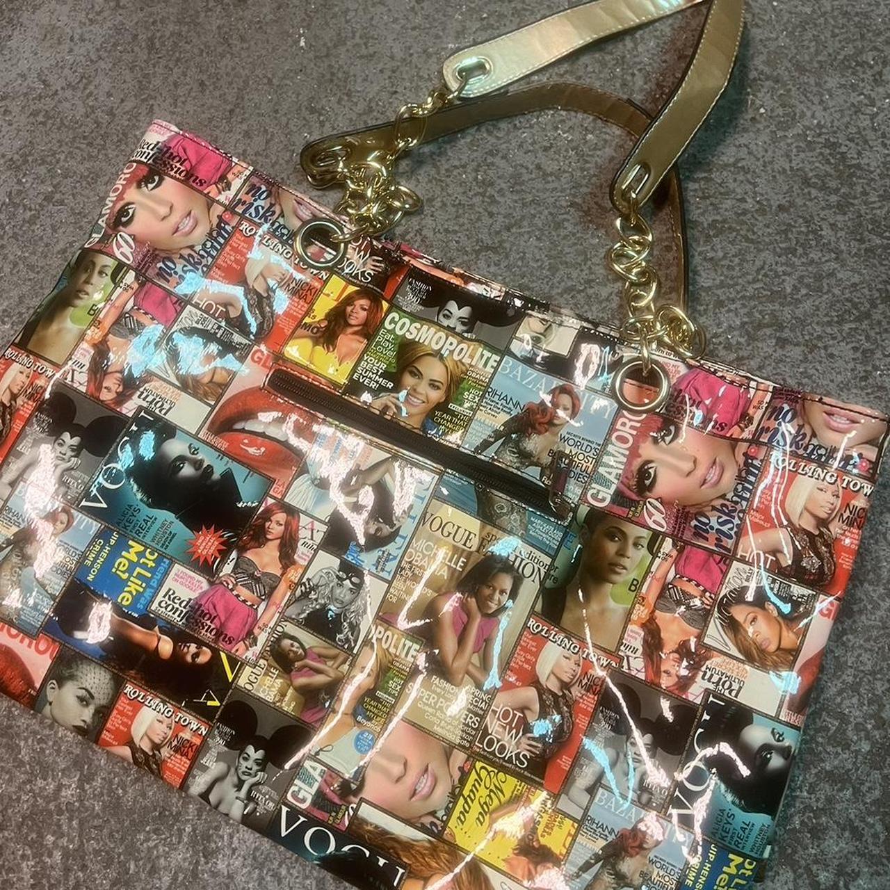 y2k magazine cover purse 💞🍒🎸👑 pop culture momenttt - Depop