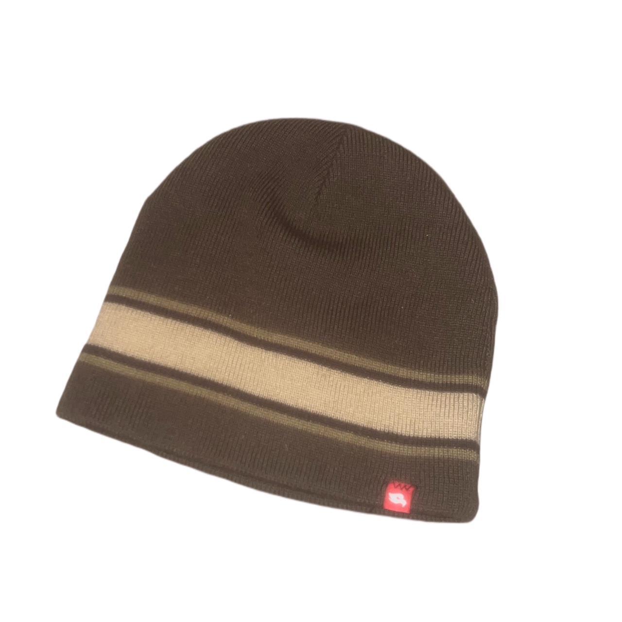 early 2000’s tony hawk brown and tan beanie... - Depop