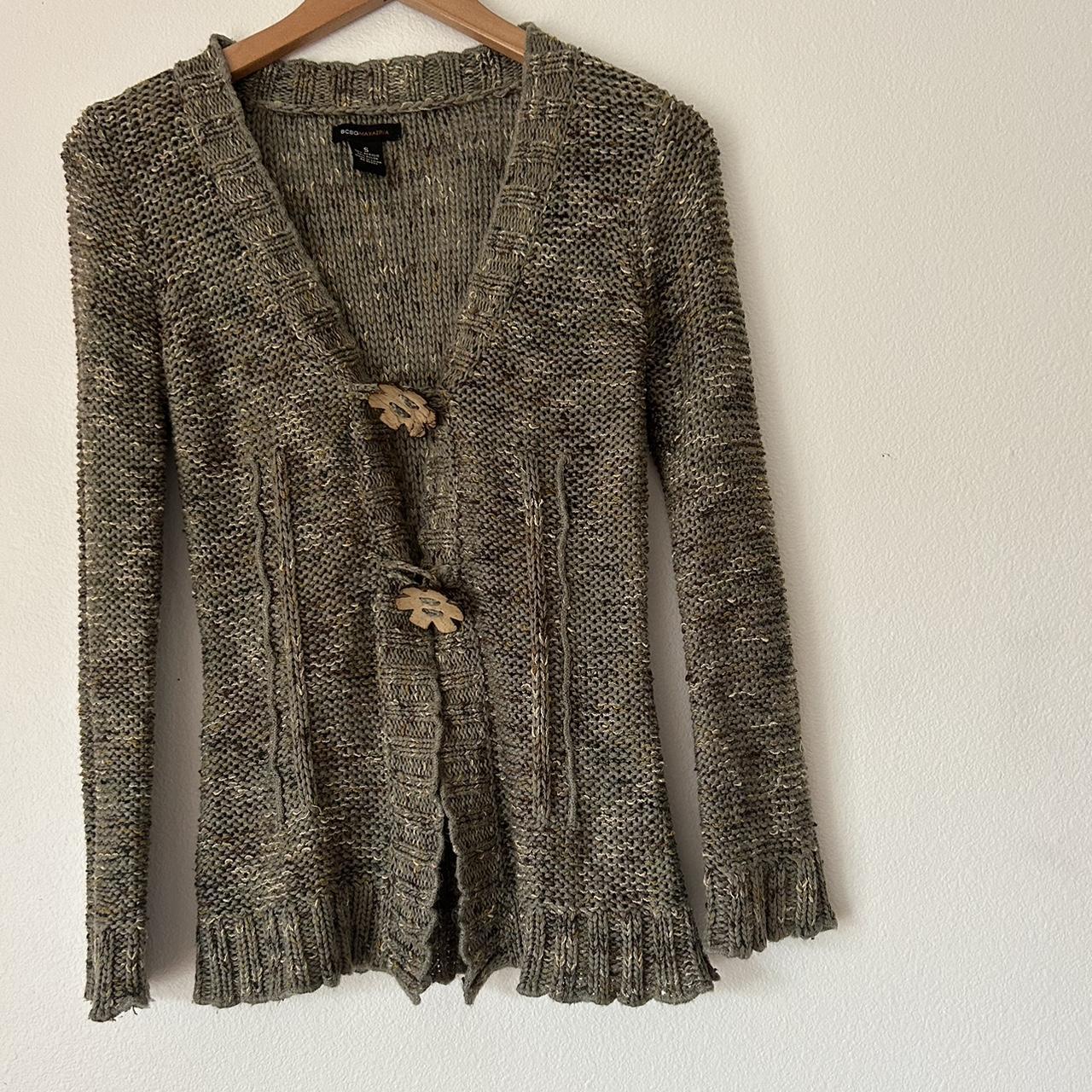 Cute whimsical cardigan with flower buttons. As seen... - Depop