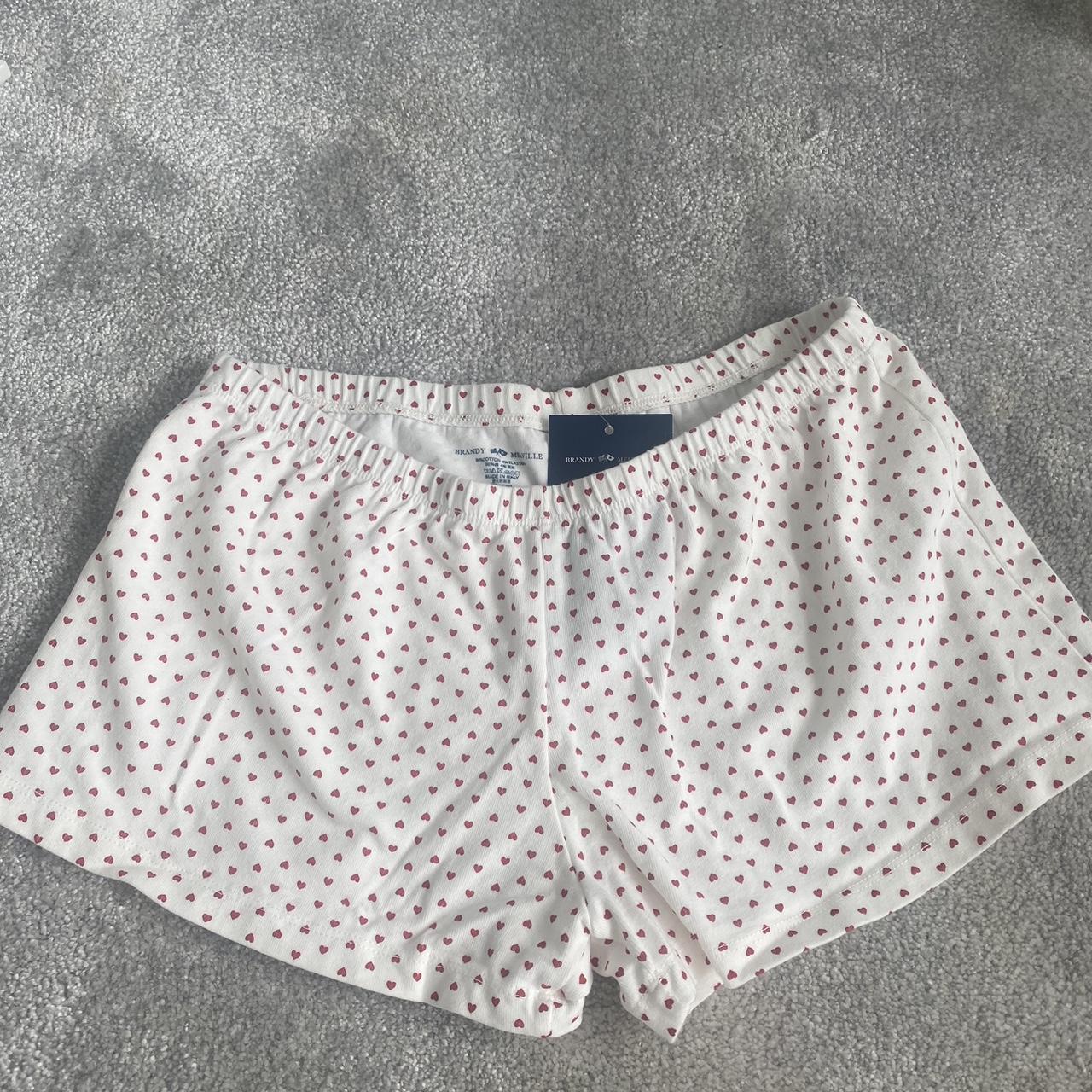 Brandy Melville heart shorts Emery heart... - Depop