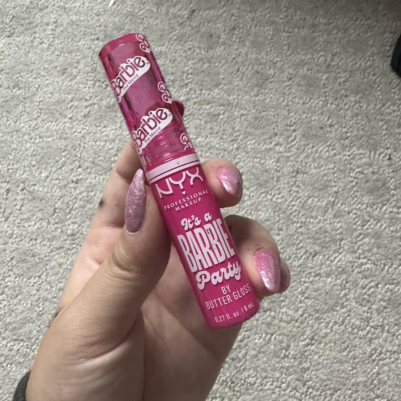 nyx barbie butter gloss perfect barbie pink!! never... - Depop