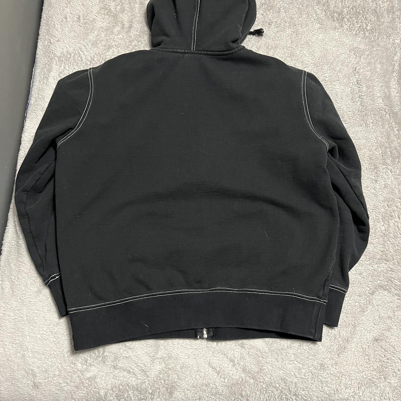 Black and White Empyre, white stitch hoodie. 🤙🏽small... - Depop