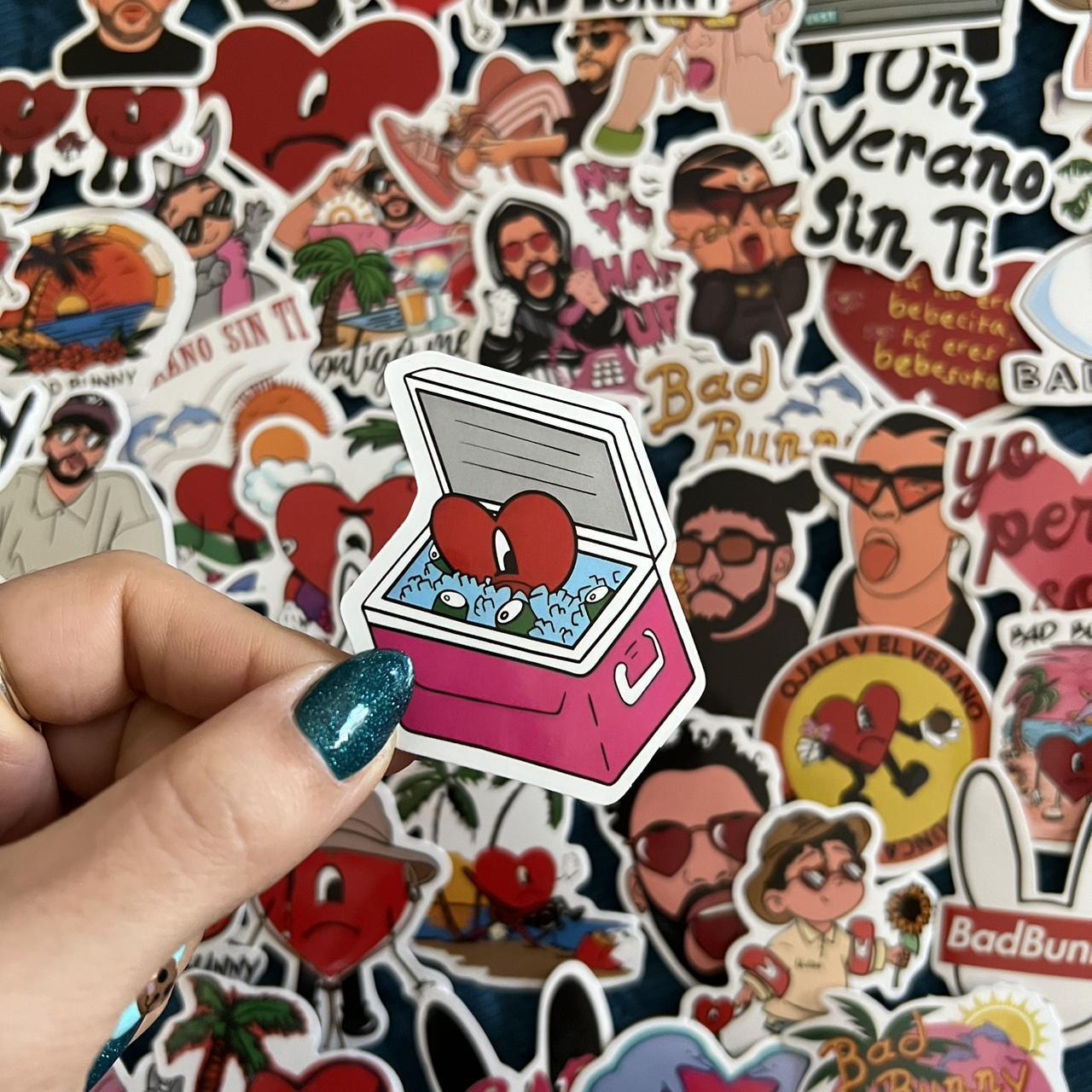 Bad Bunny Stickers Music Lover ? Fan of Reggaeton... - Depop