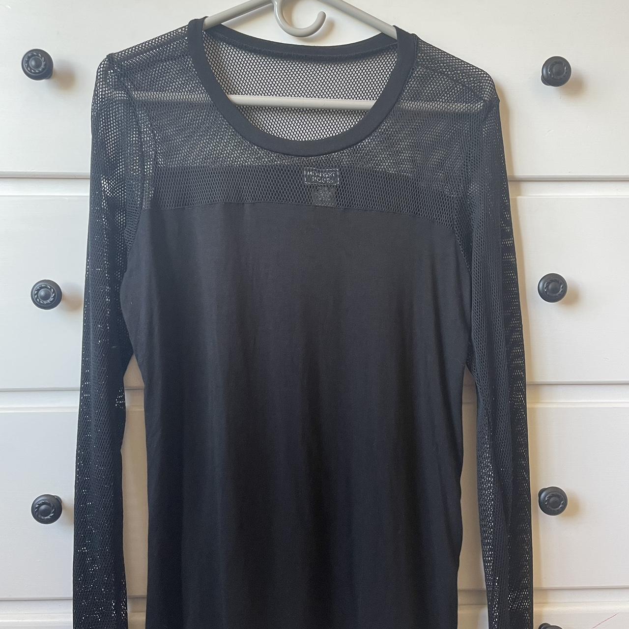 Black mesh panel top. #meshtop #hottopic - Depop