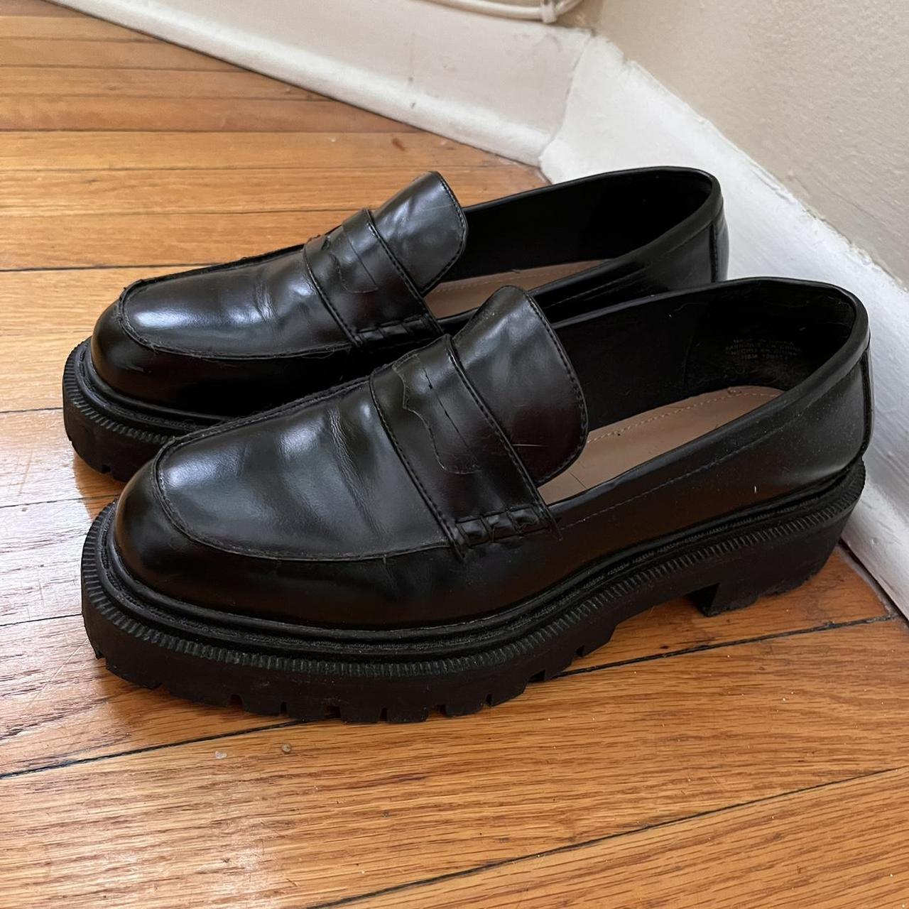 H&M Women's Black Loafers | Depop