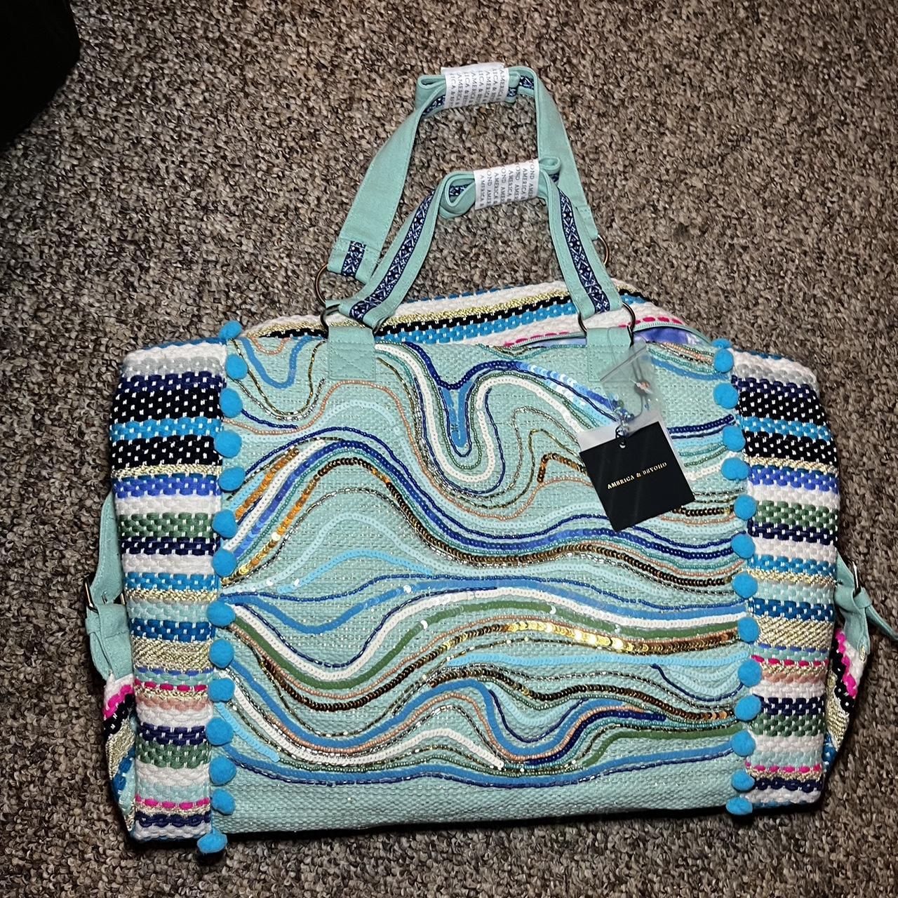 Blue water wave America & Beyond tote bag , DS OG all - Depop
