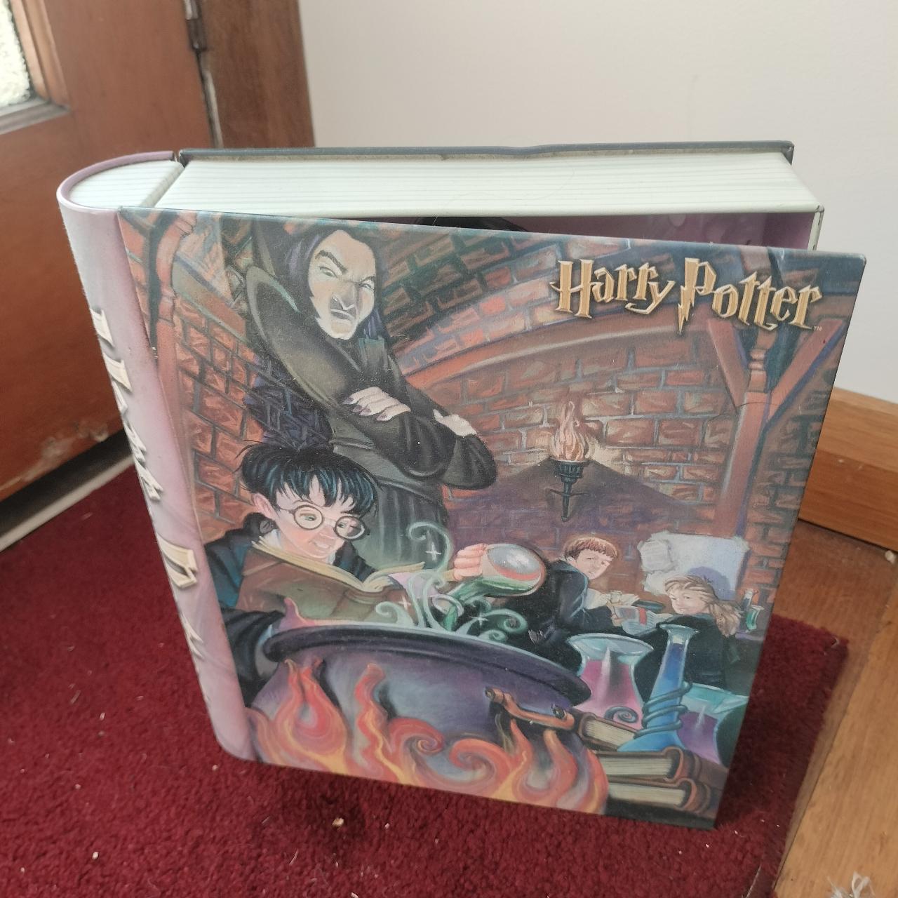 Retro Harry Potter Book Box Warner Brothers tin box... | Depop