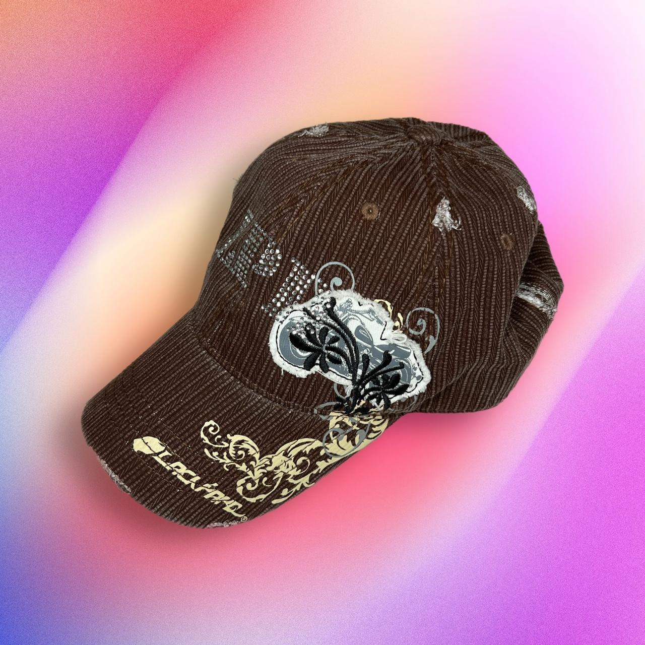 🤎 2000s brown Lackpard bedazzled hat 🤎 🏷️ Tags 🏷️... - Depop