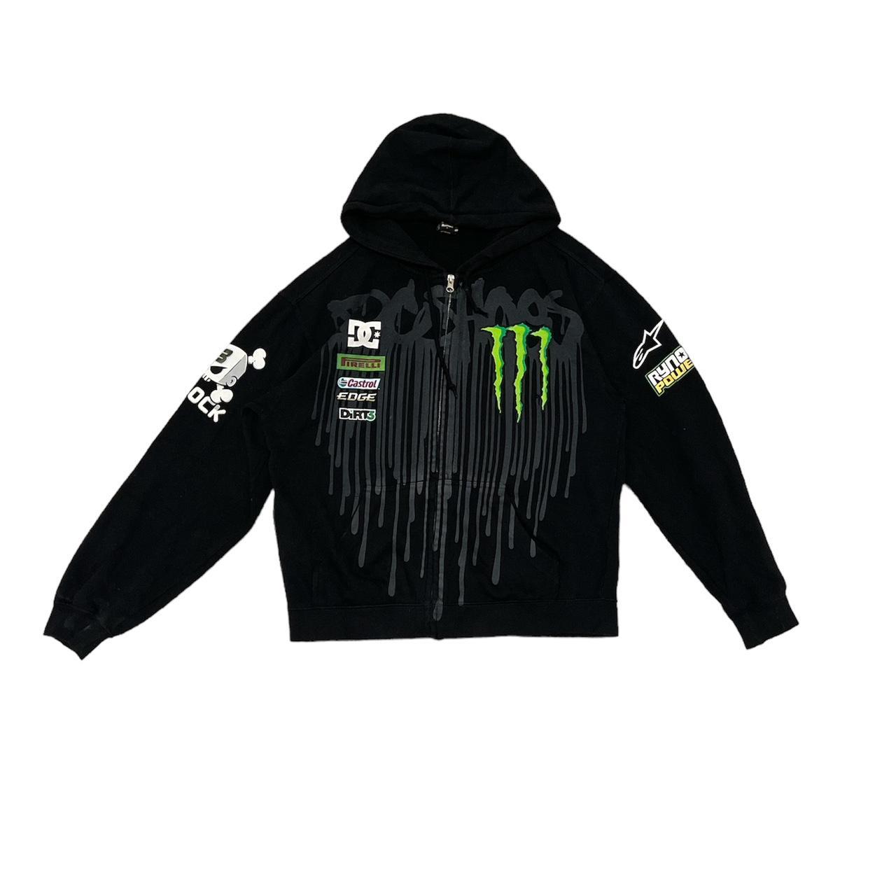 Vintage DC Hoodie Monster Full-Zip Sweatshirt Mens... - Depop