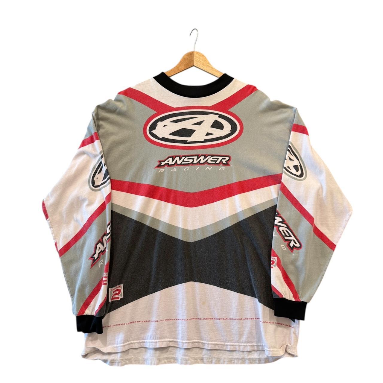 Vintage Answer Racing Jersey Long Sleeve Shirt Size... | Depop