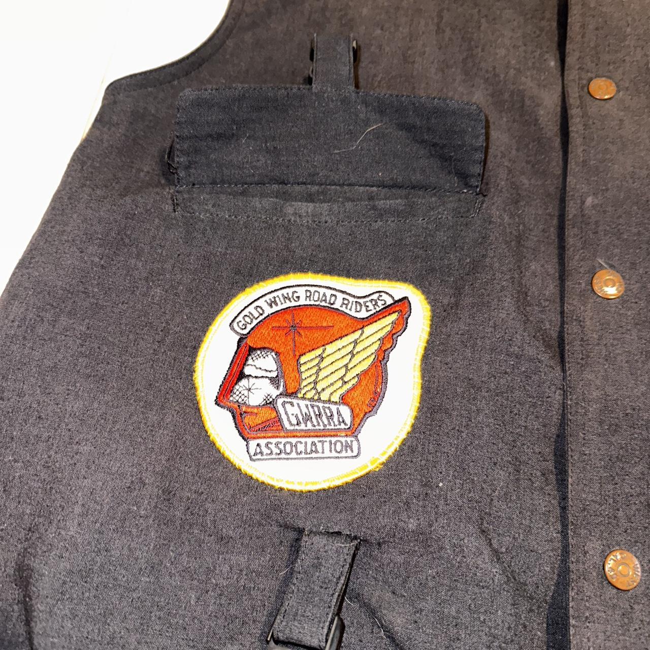 Vintage gold wing road riders biker vest Please... - Depop