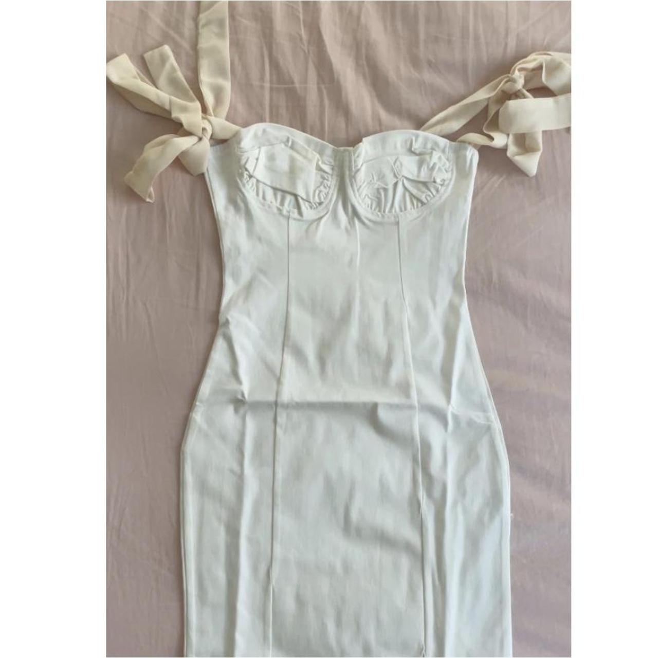 Spaghetti Strap Tie-Shoulder Mini Sheath Dress 💗... - Depop