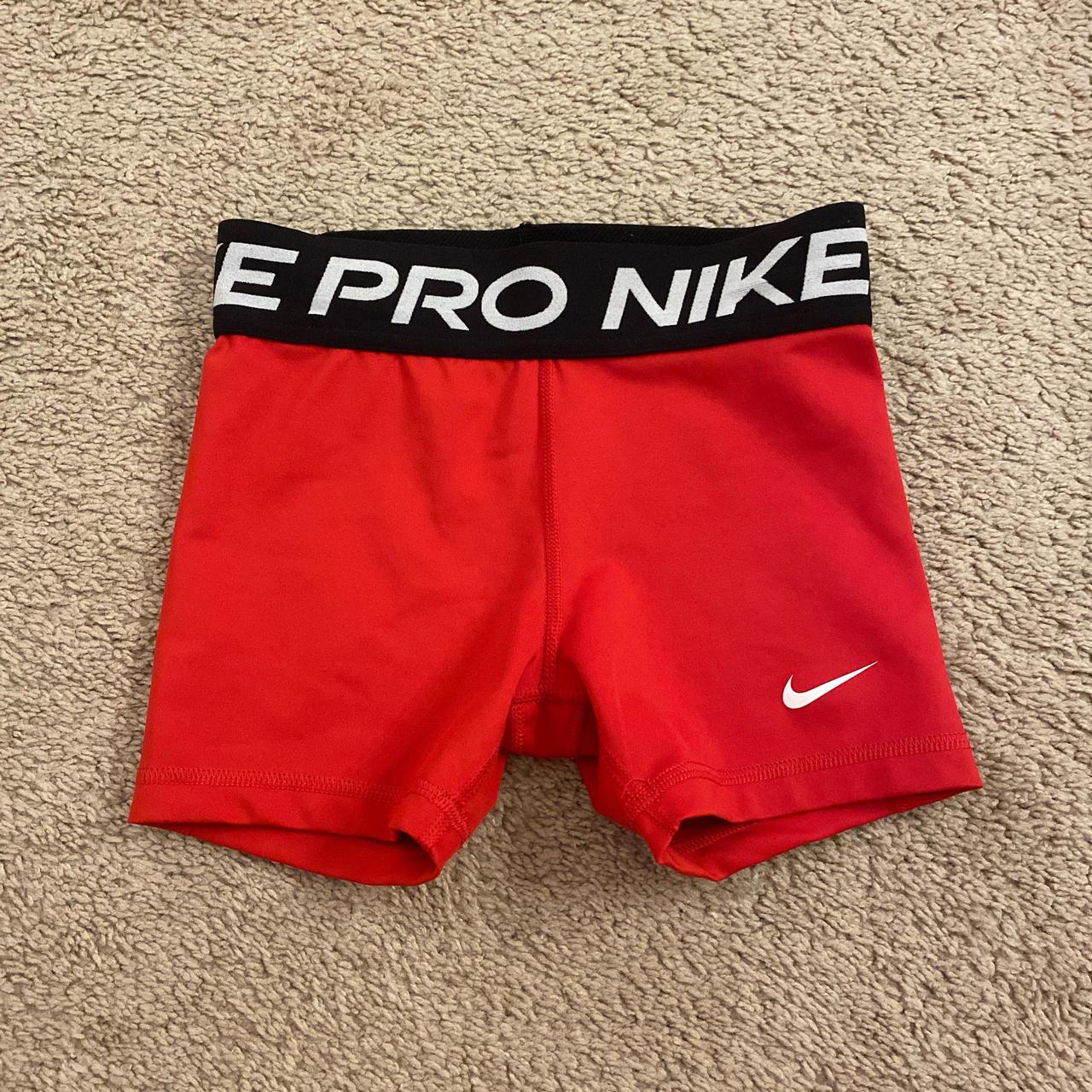 red nike pros, barely worn, good condition #sportswear | Depop