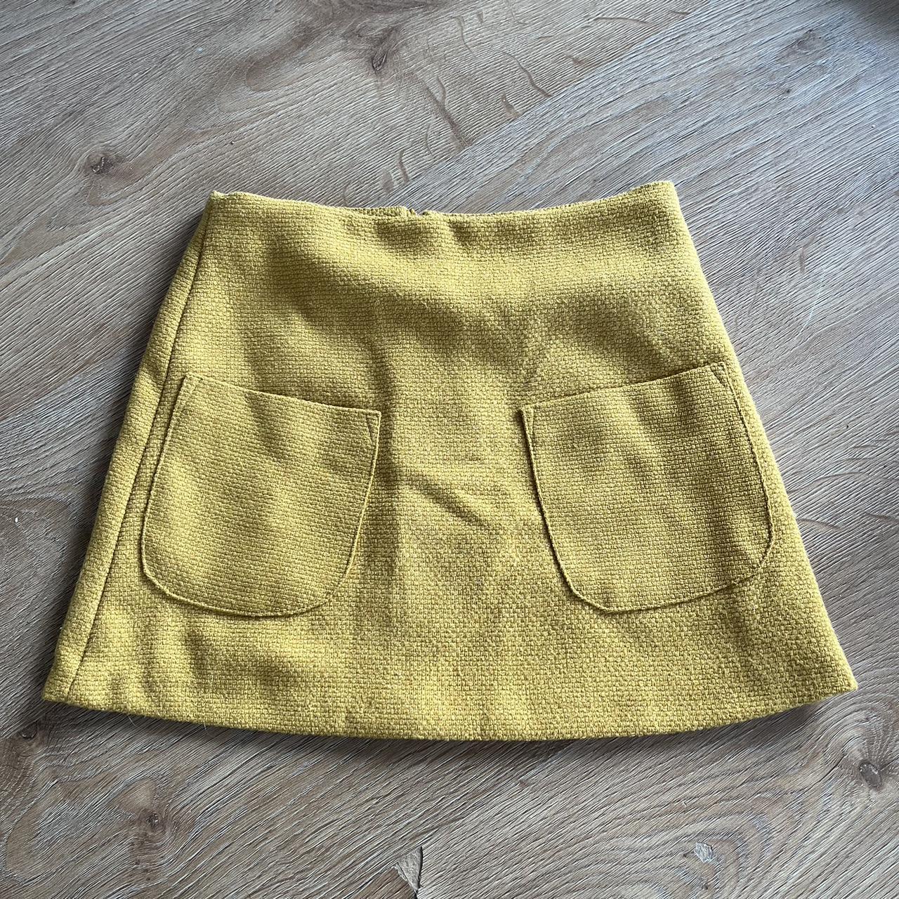 Yellow vintage 60s mini skirt Mustard... - Depop
