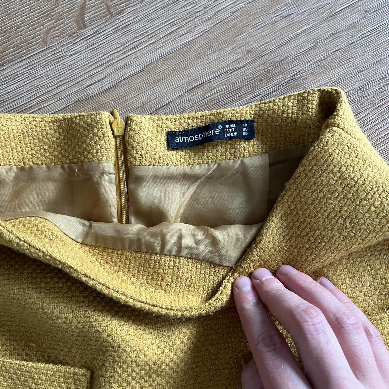 Yellow vintage 60s mini skirt Mustard... - Depop