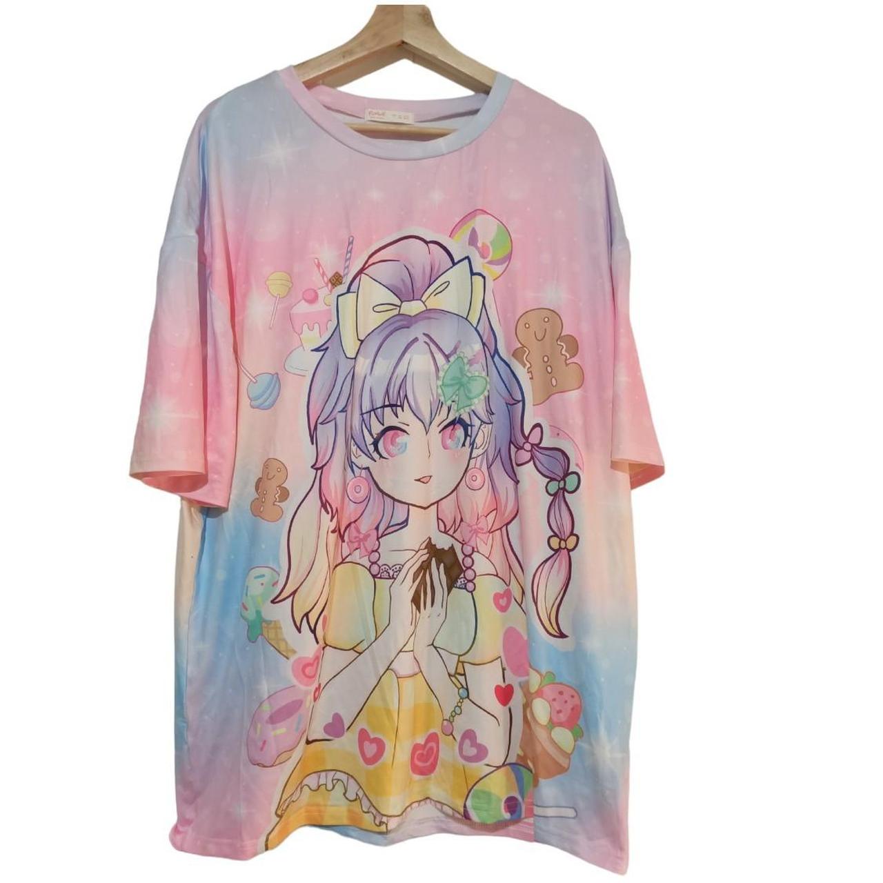 Romwe Women's oversized anime t shirt. Tag says L... - Depop