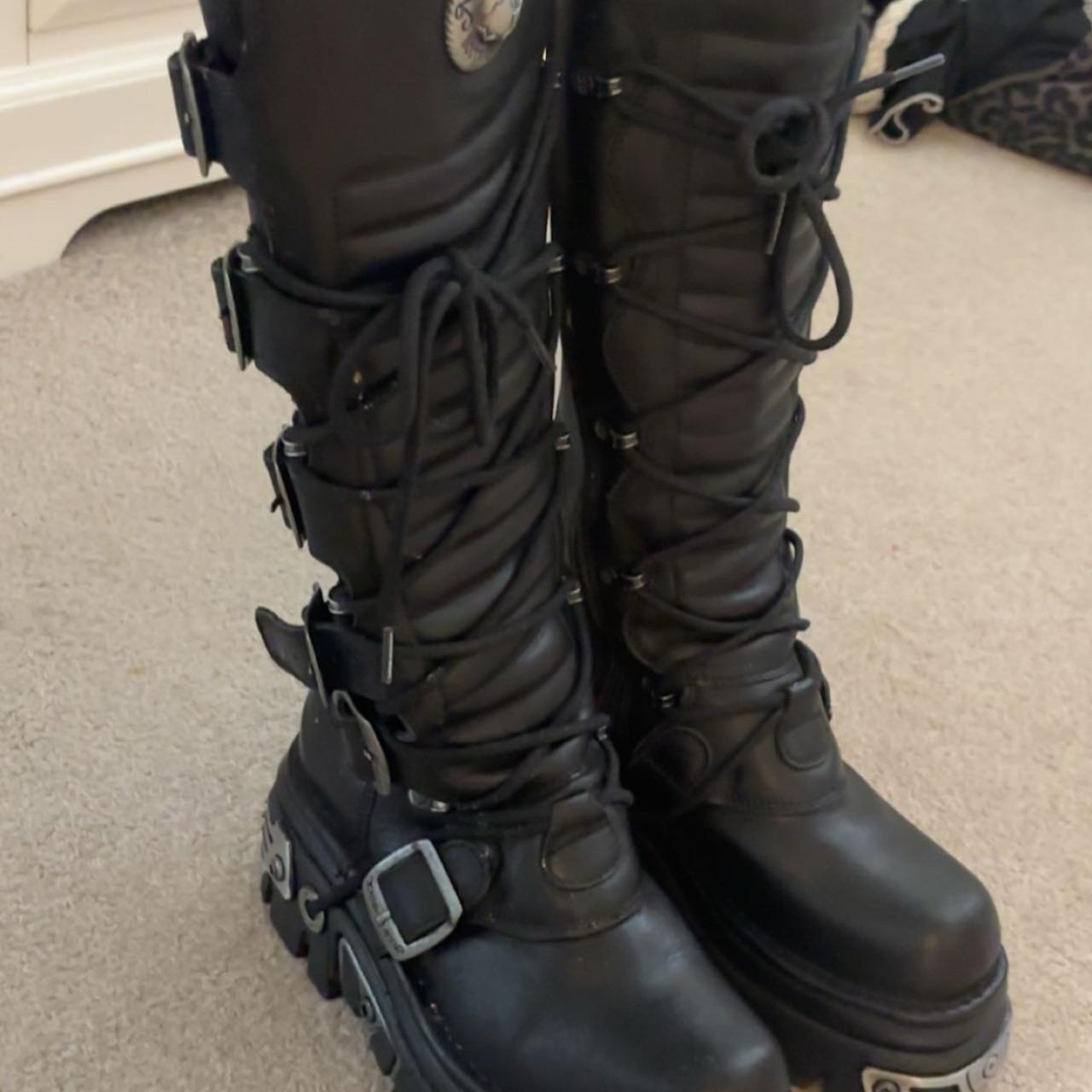 Size 7.5 women’s New rock high reactor boots I’d be... | Depop