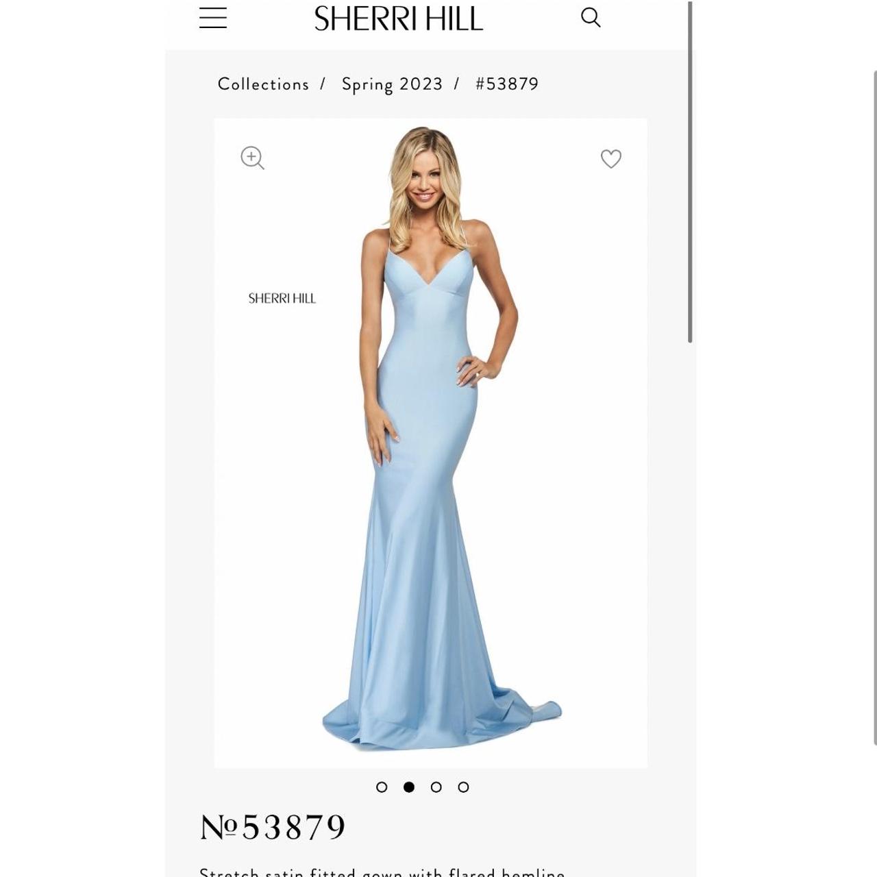 GORGEOUS Light Blue Sherri Hill Prom Mermaid Dress... - Depop