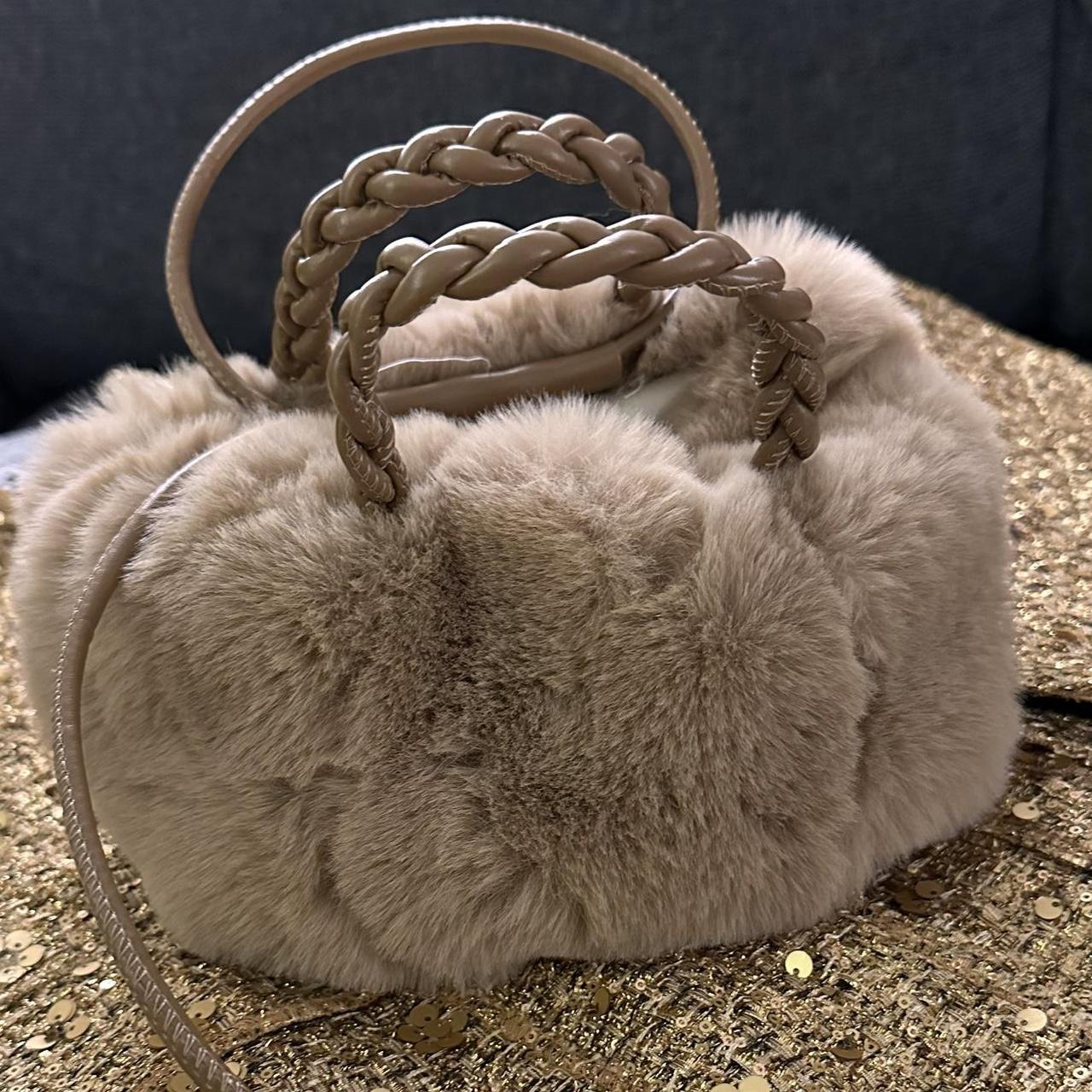 FAUX FUR CAMEL PURSE So soft and perfect for winter... - Depop