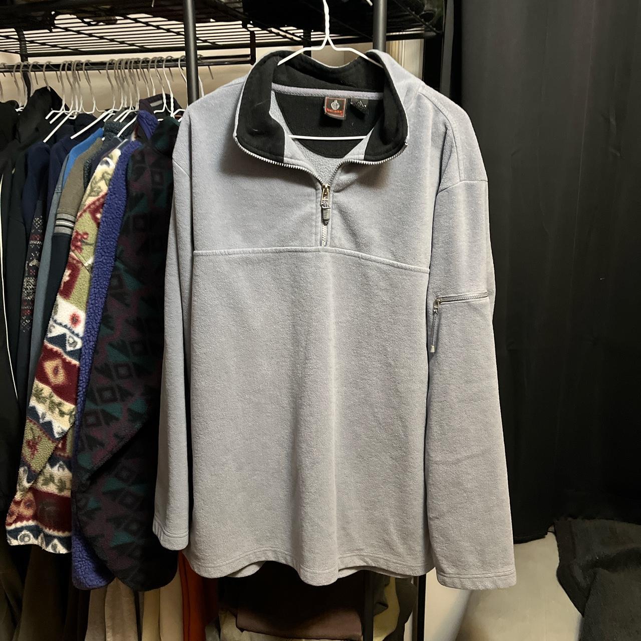 vintage blue foot locker quarter zip sweater dm me... - Depop