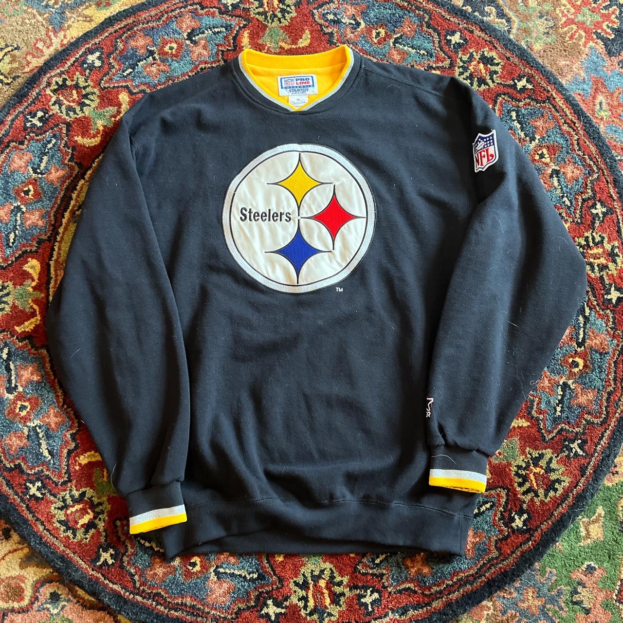 vintage 90s steelers starter NFL sweater dm me if u... - Depop