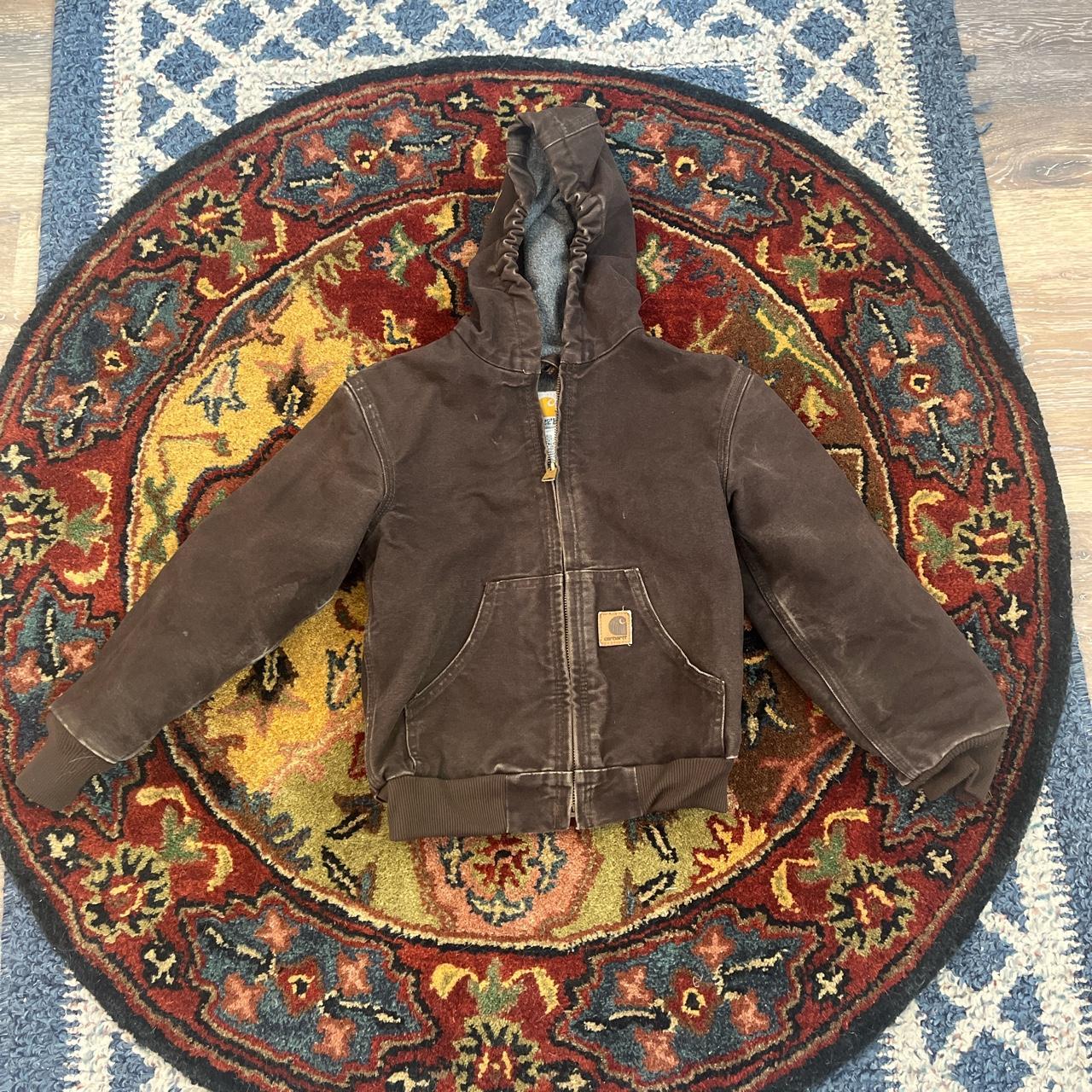 vintage brown faded carharrt jacket dm me if u need... - Depop