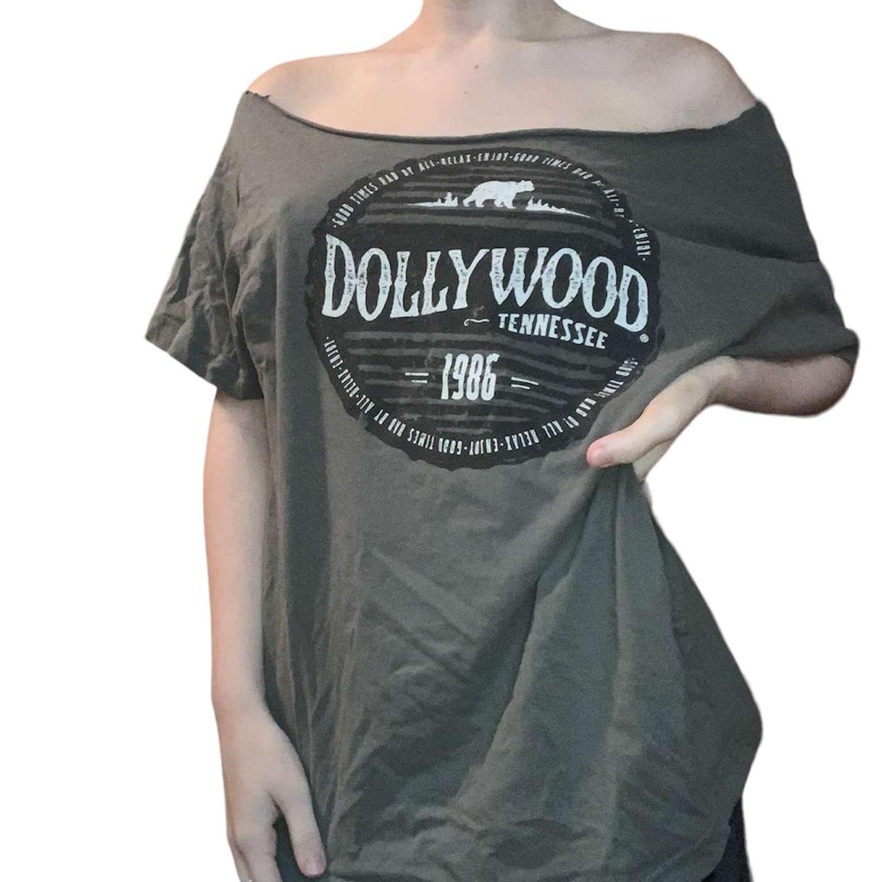 Dollywood green off the shoulder shirt - Depop