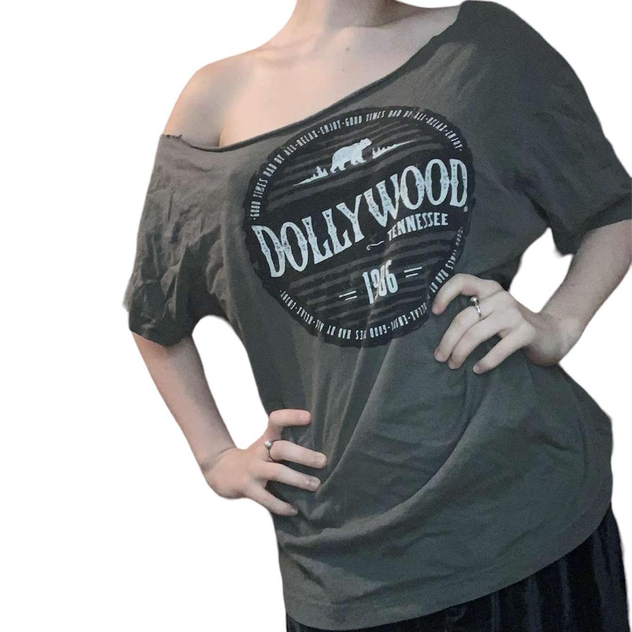 Dollywood green off the shoulder shirt - Depop