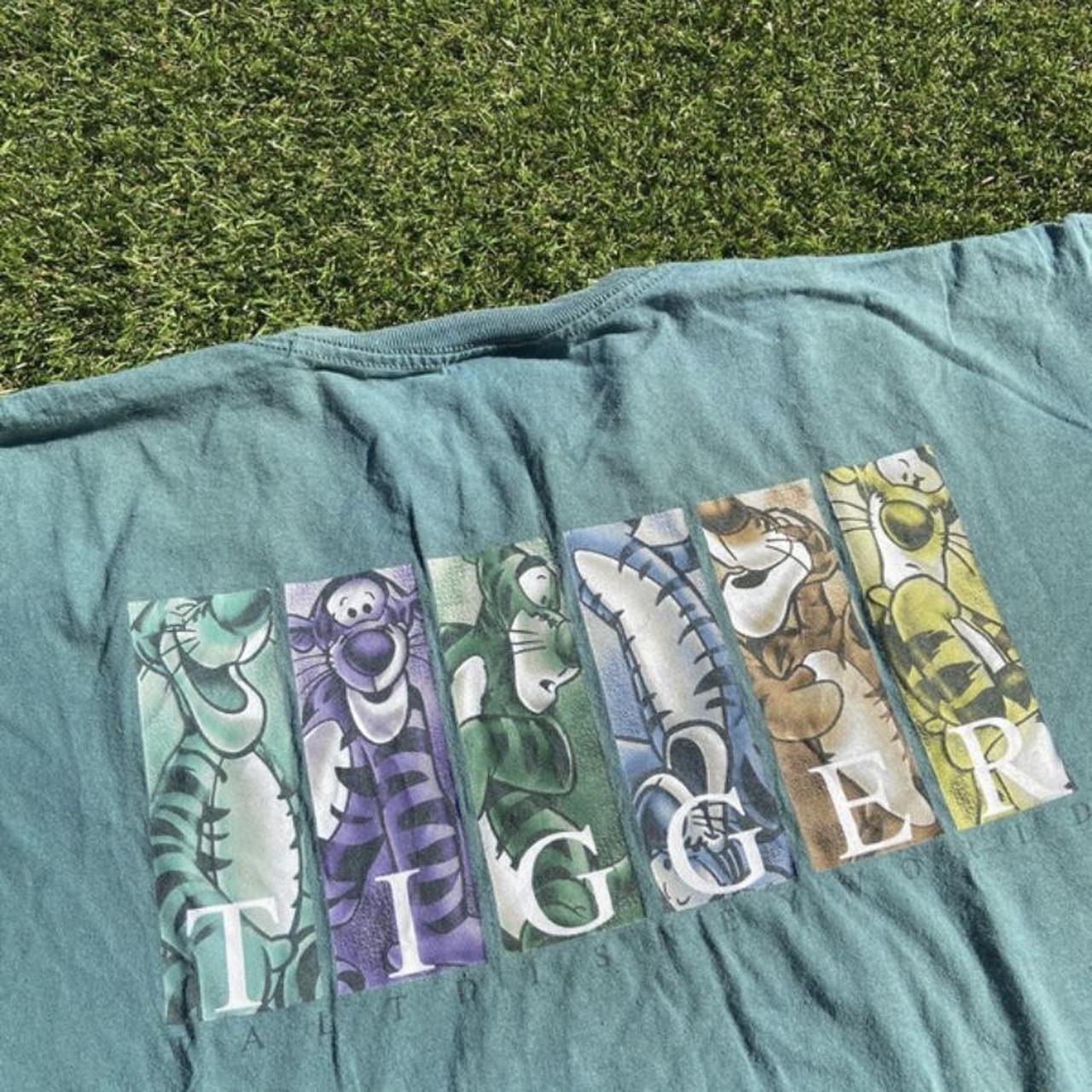 Vintage Walt Disney world tigger green tshirt... - Depop