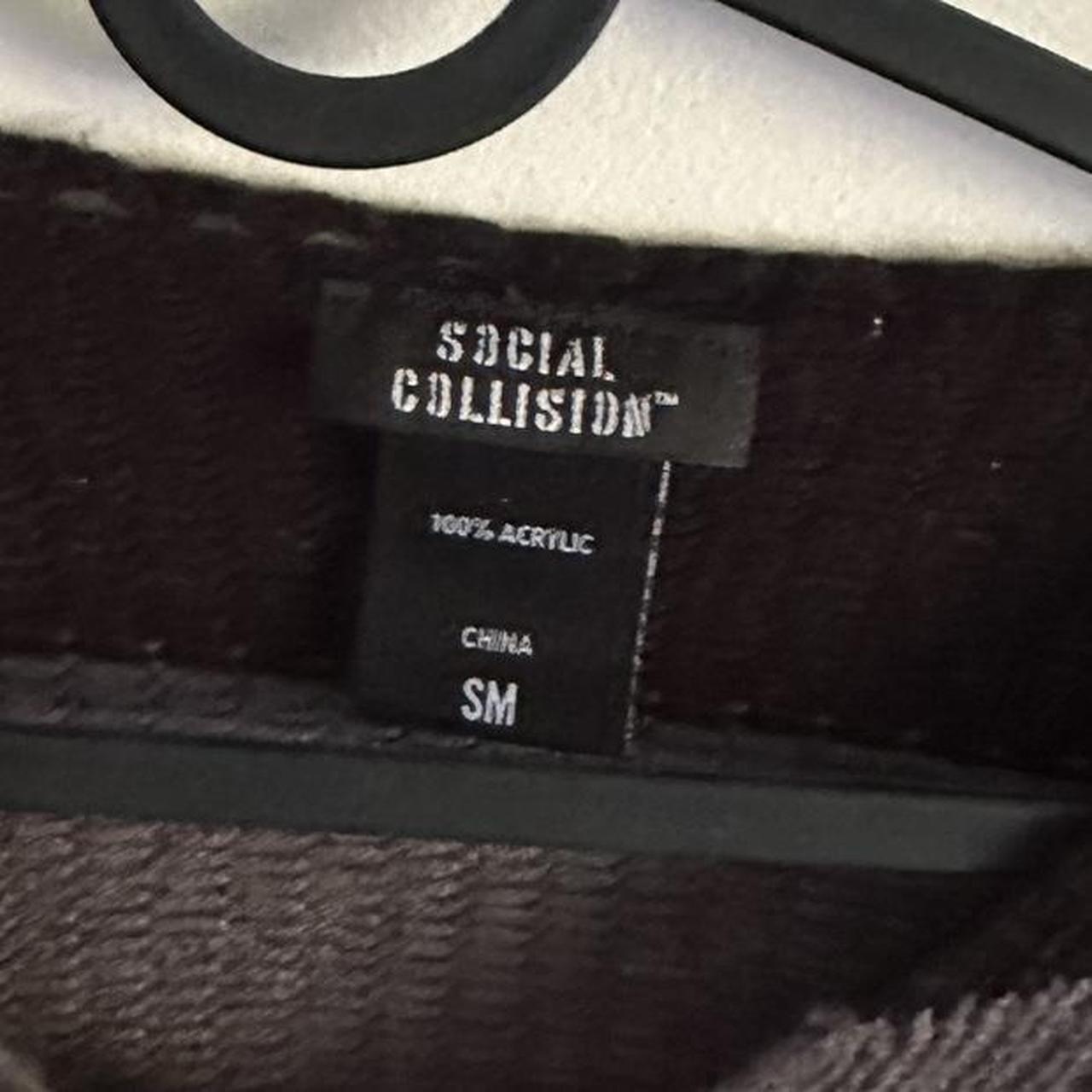 Grey and black Hot Topic striped shrug Great for... | Depop