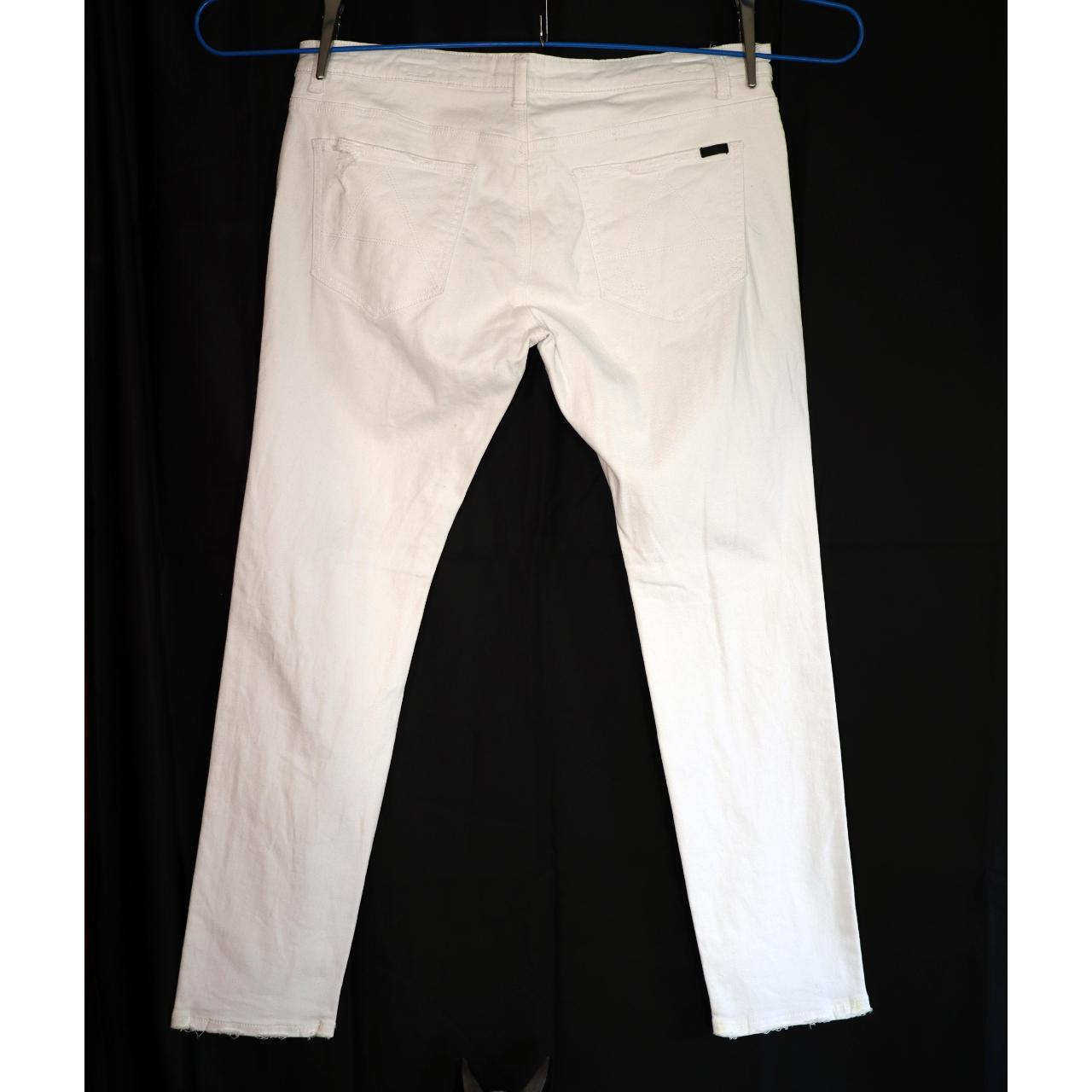 Absent 'AB Crater' Ripped Knee Skinny Jeans! White,... - Depop