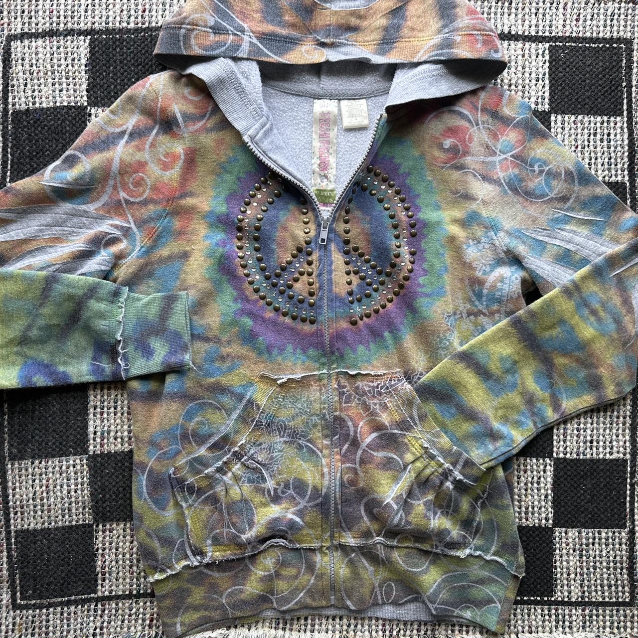 insane vintage 2000s rainbow peace sign jacket. made... | Depop