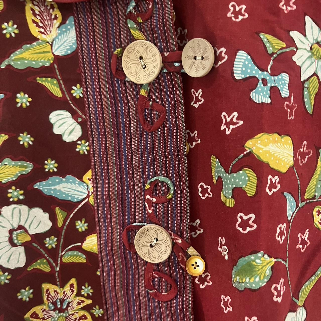 Beautiful handmade red batik dress from Indonesia... - Depop