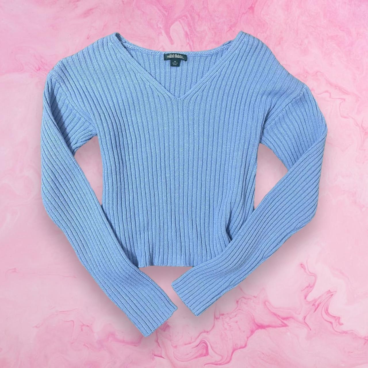 WILD FABLE Sweater - v-neck + slight cropped... - Depop