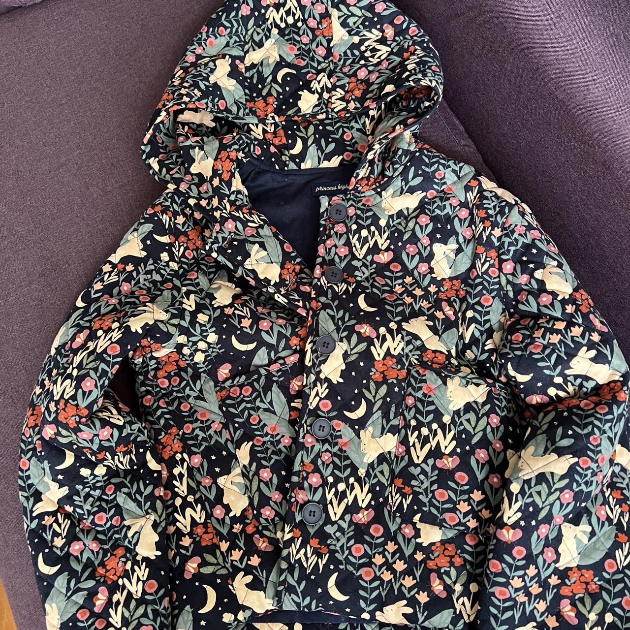 Princess Highway Women's Purple and Navy Jacket | Depop