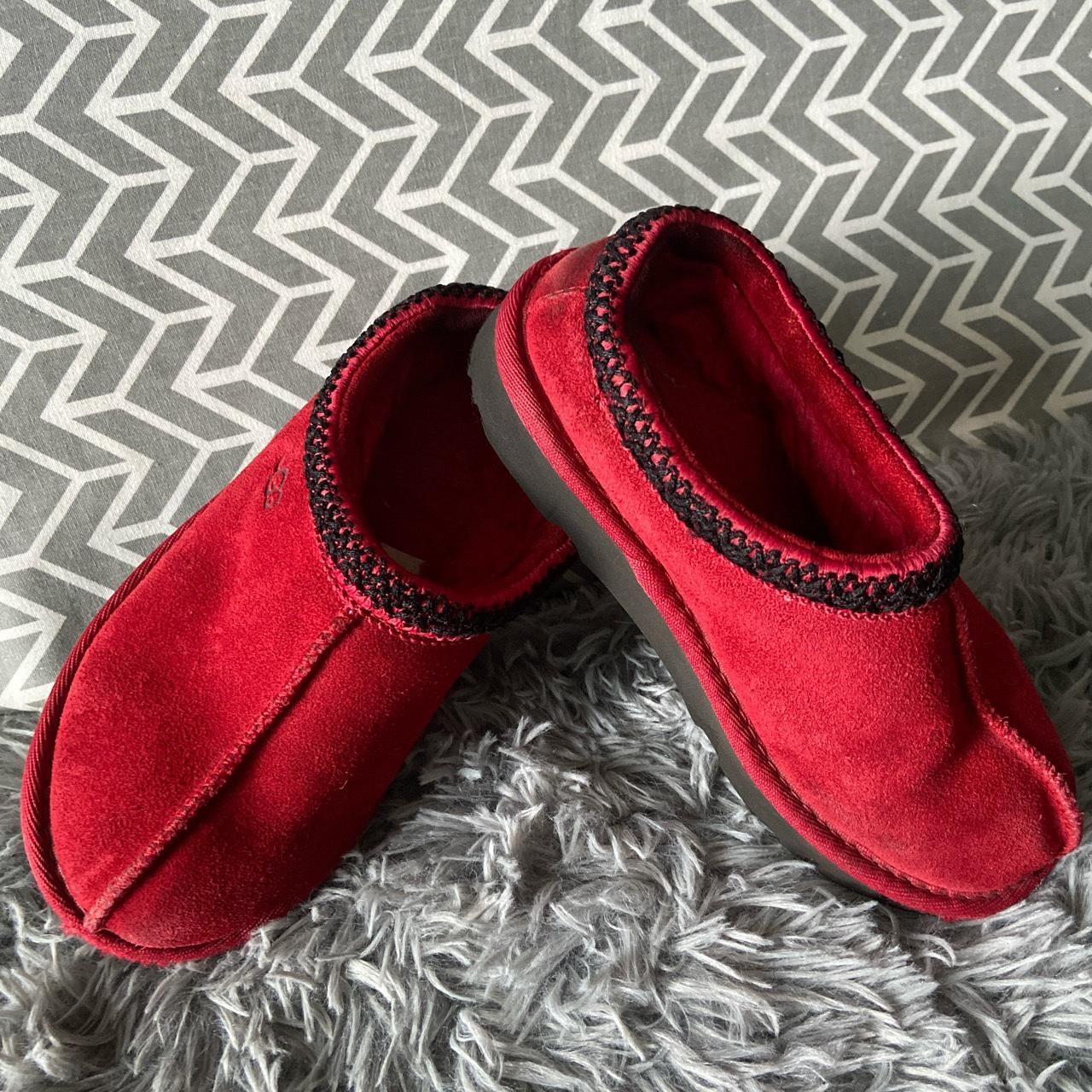Crimson red Ugg slides. Children’s size 12. Just... - Depop