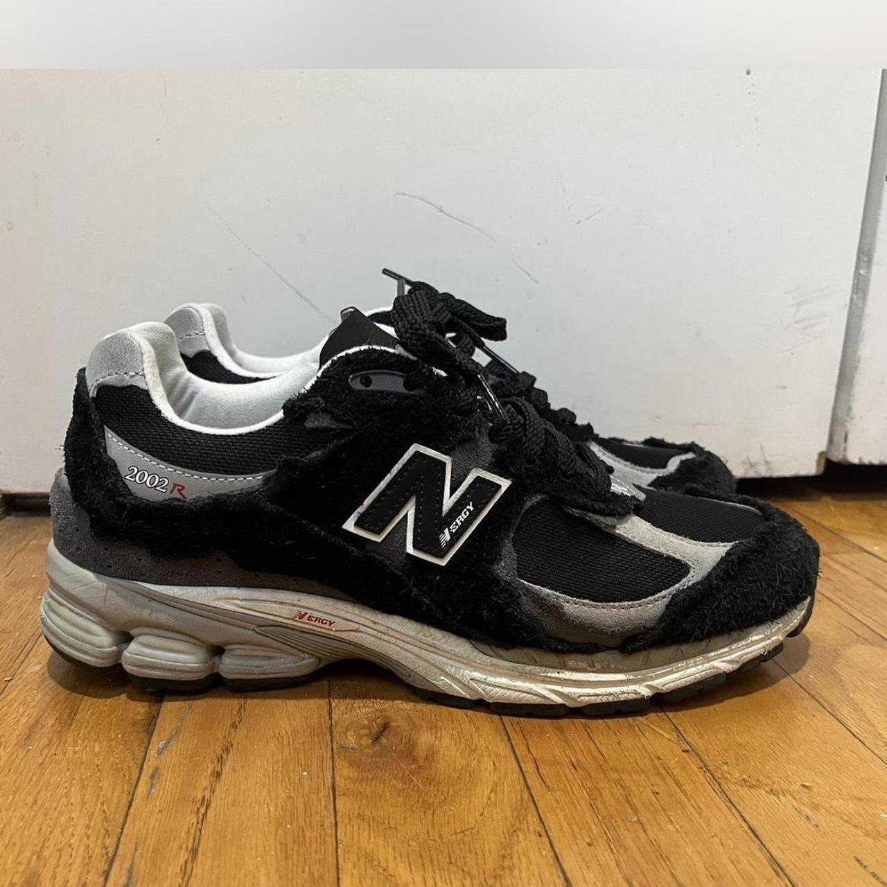 New Balance 2002r Protection Pack Black and White... - Depop