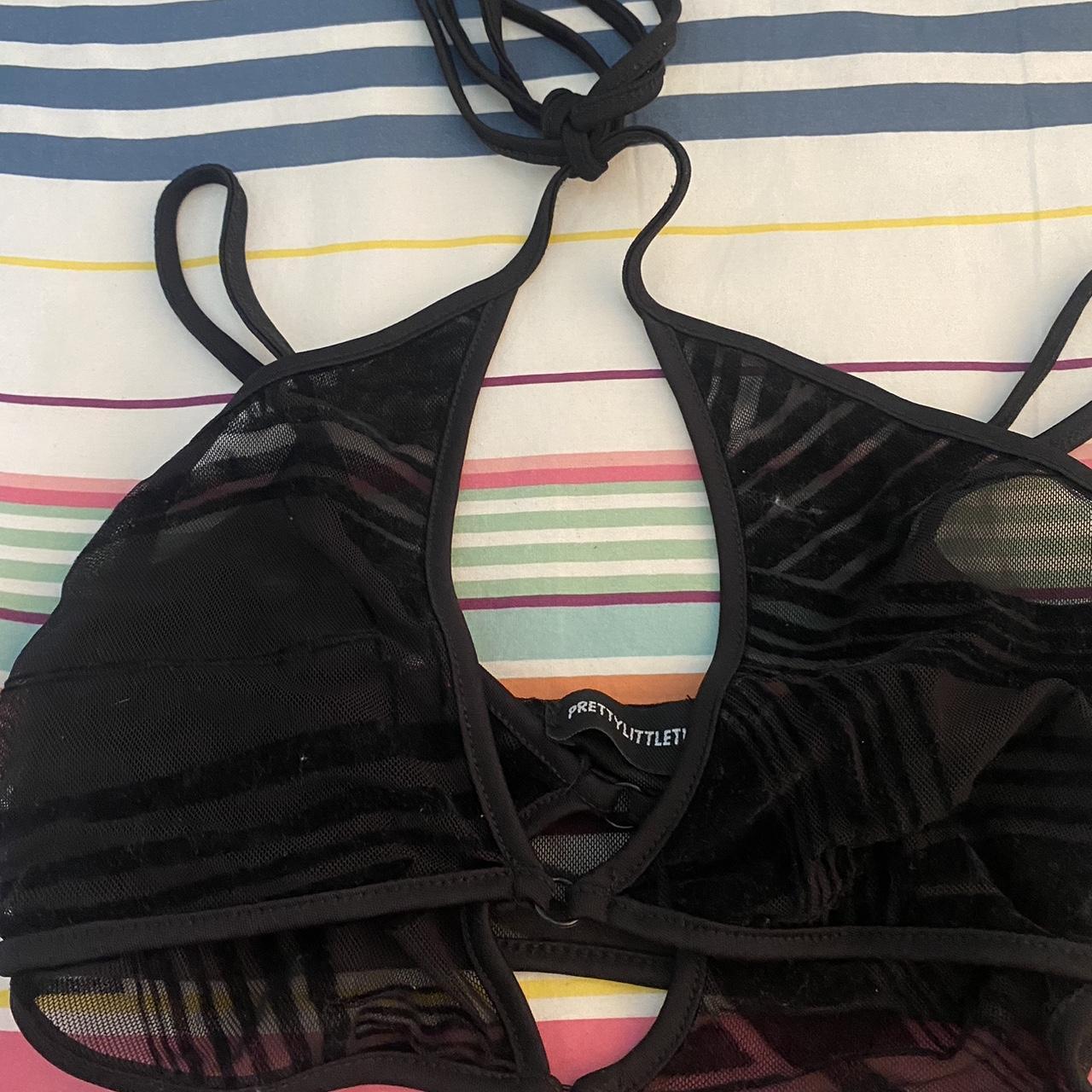 Pretty black mesh top. Perfect for a night out/... - Depop