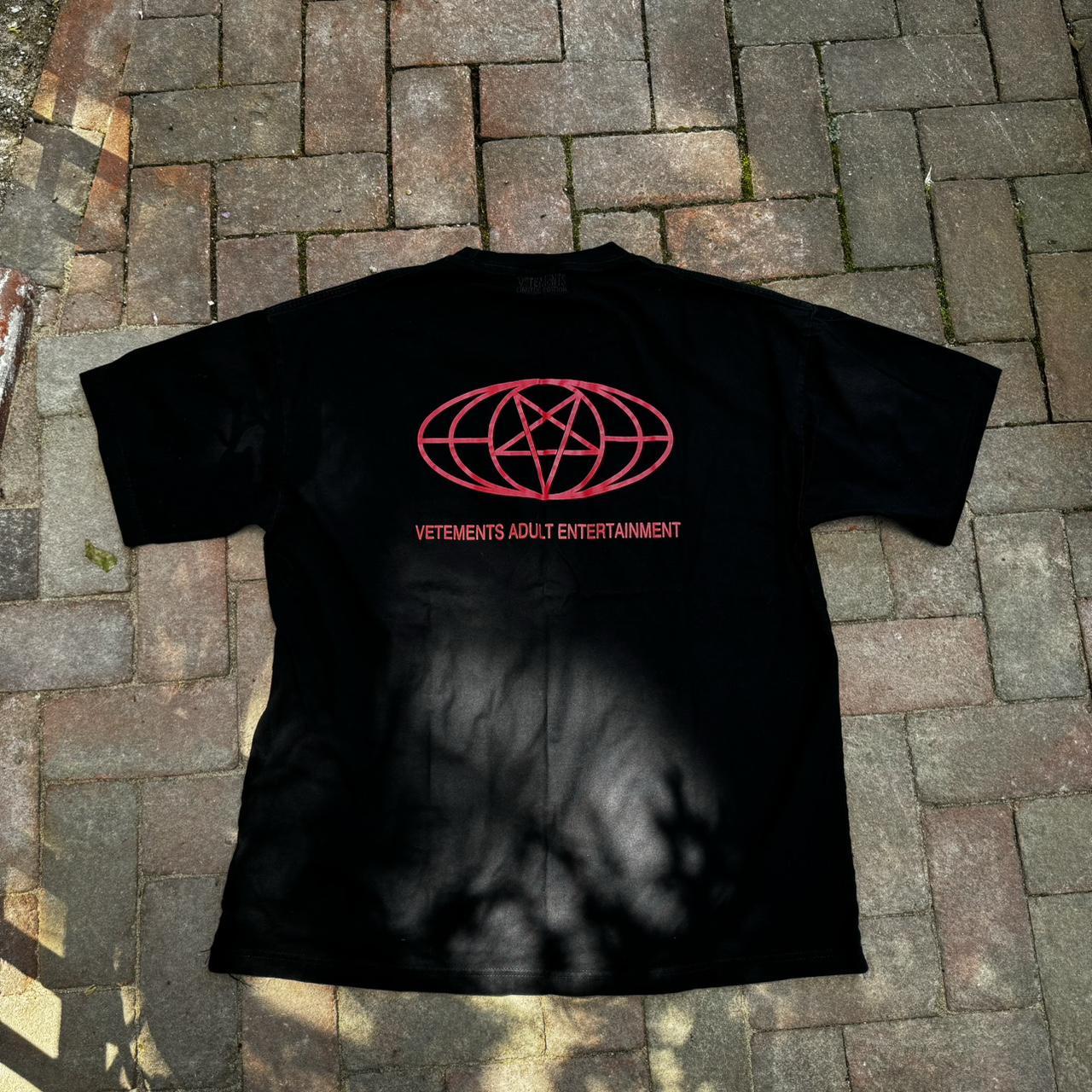 Vetements R rated Adult Entertainment Black Shirt... - Depop
