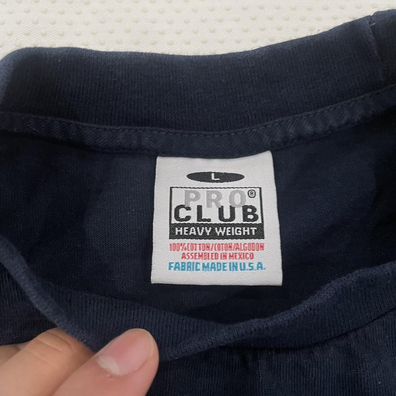Men’s Pro Club Heavy Weight Navy T-Shirt (Large)... - Depop