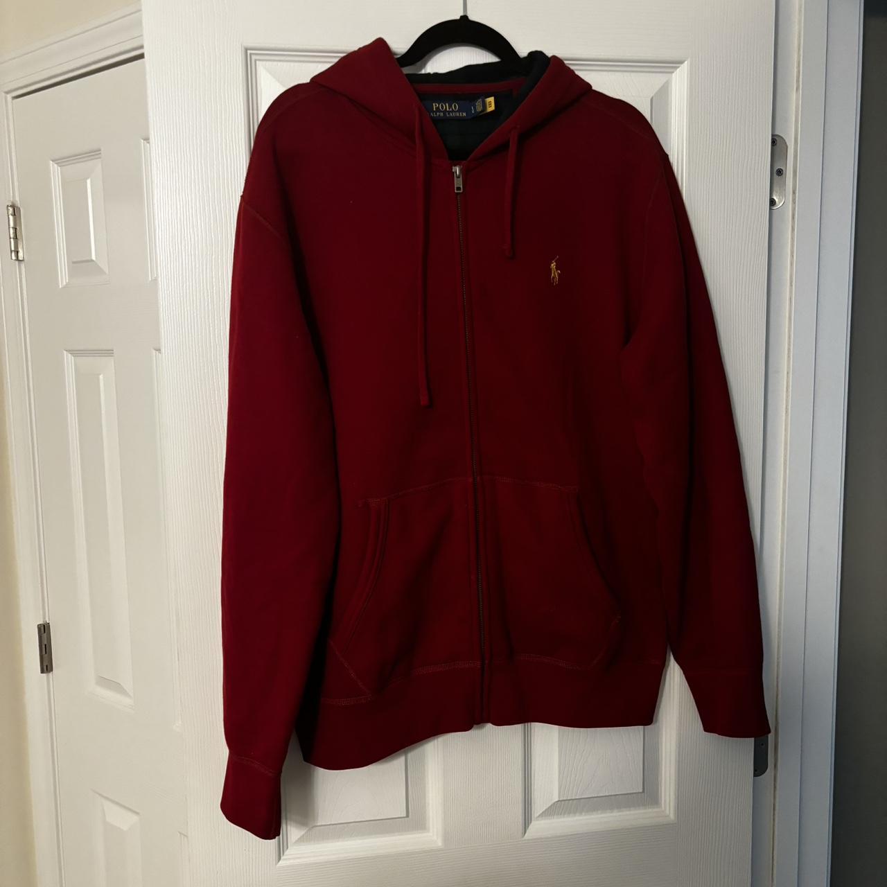 Red Polo Ralph Lauren zip-up... - Depop