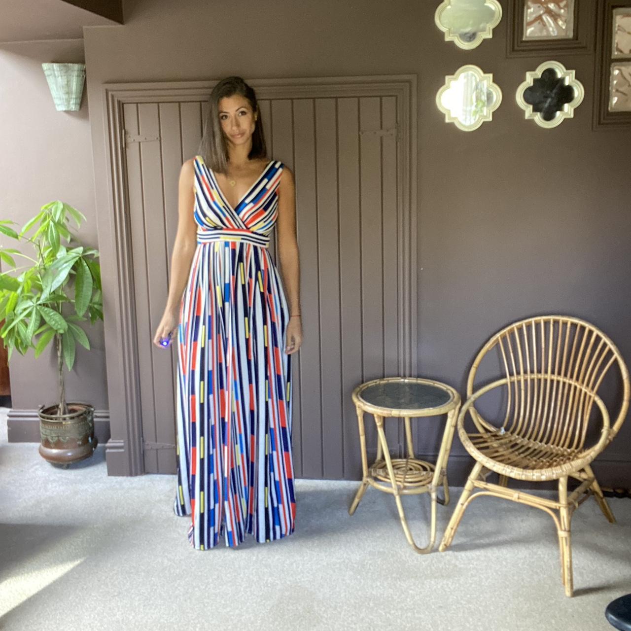 Multi coloured maxi dress 🌈 - Depop