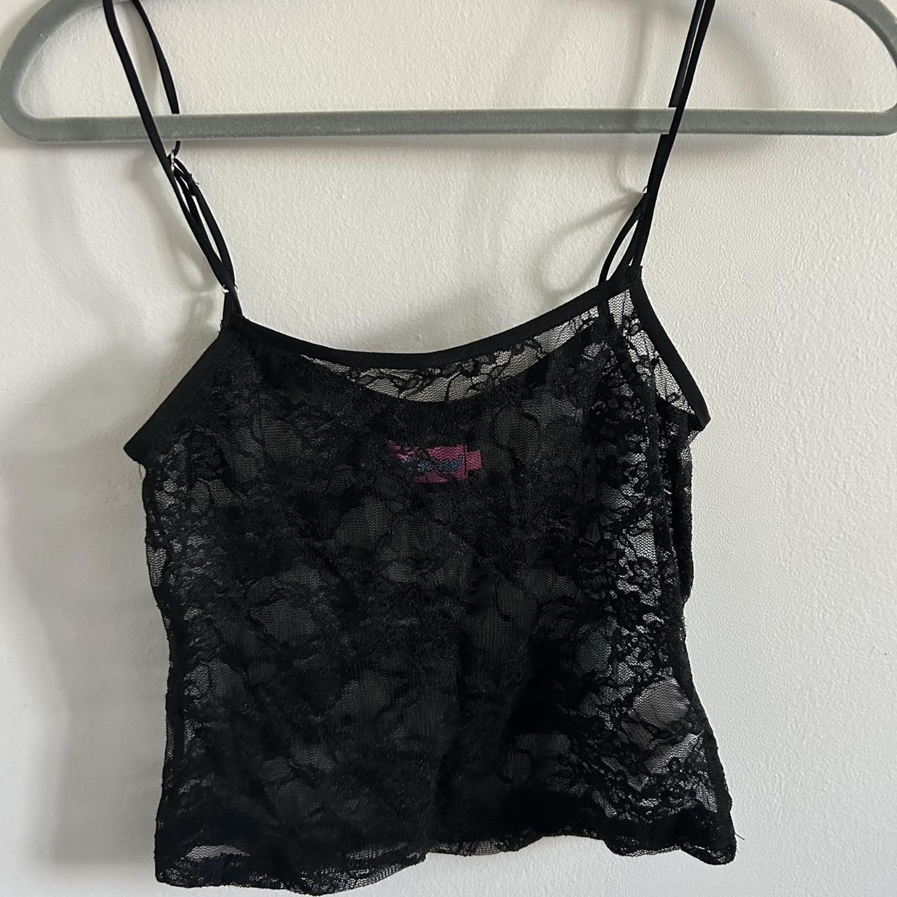 Edikted black lace cami Size small - never worn but... - Depop