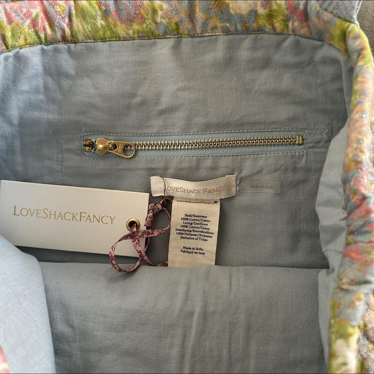 LoveShackFancy Women's Green and Blue Bag | Depop