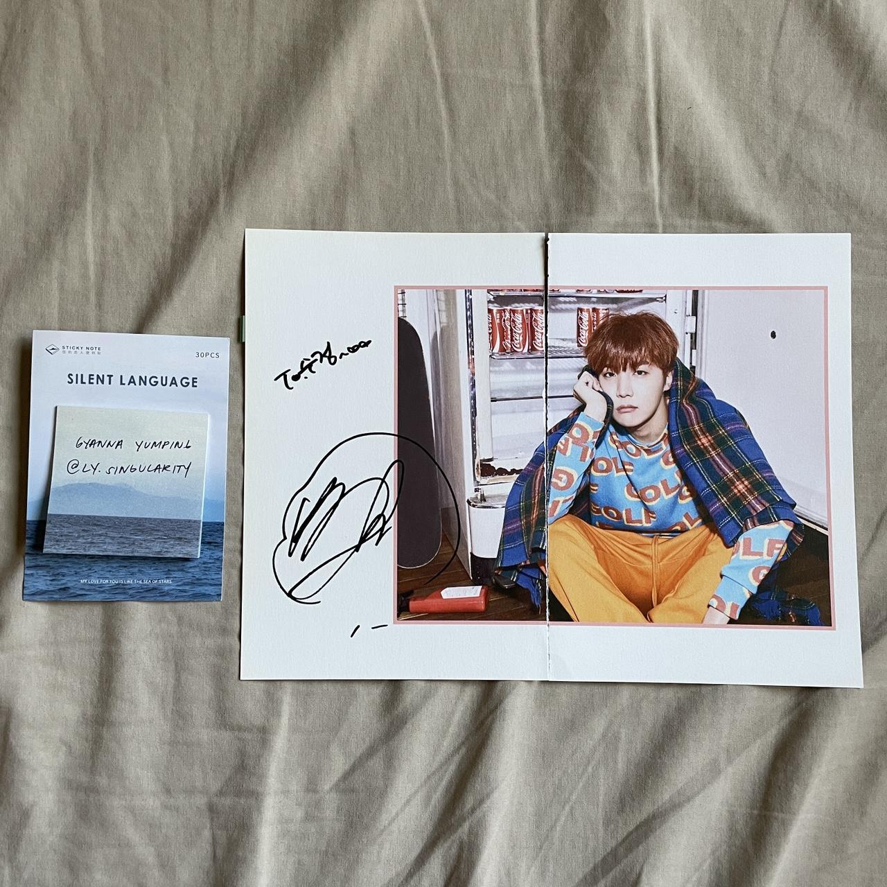 bts j-hope signed page - love yourself her ver.... - Depop