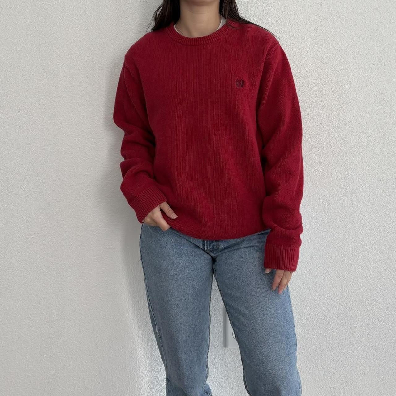 Red Vintage Chaps Knitted Sweater Men’s large. In... - Depop