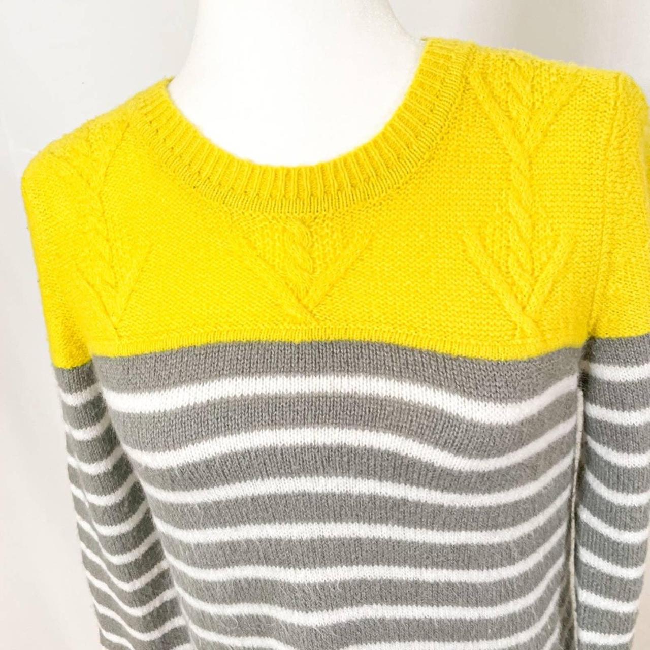 Gap Colorblock Striped Cable Knit Sweater EUC, some... - Depop