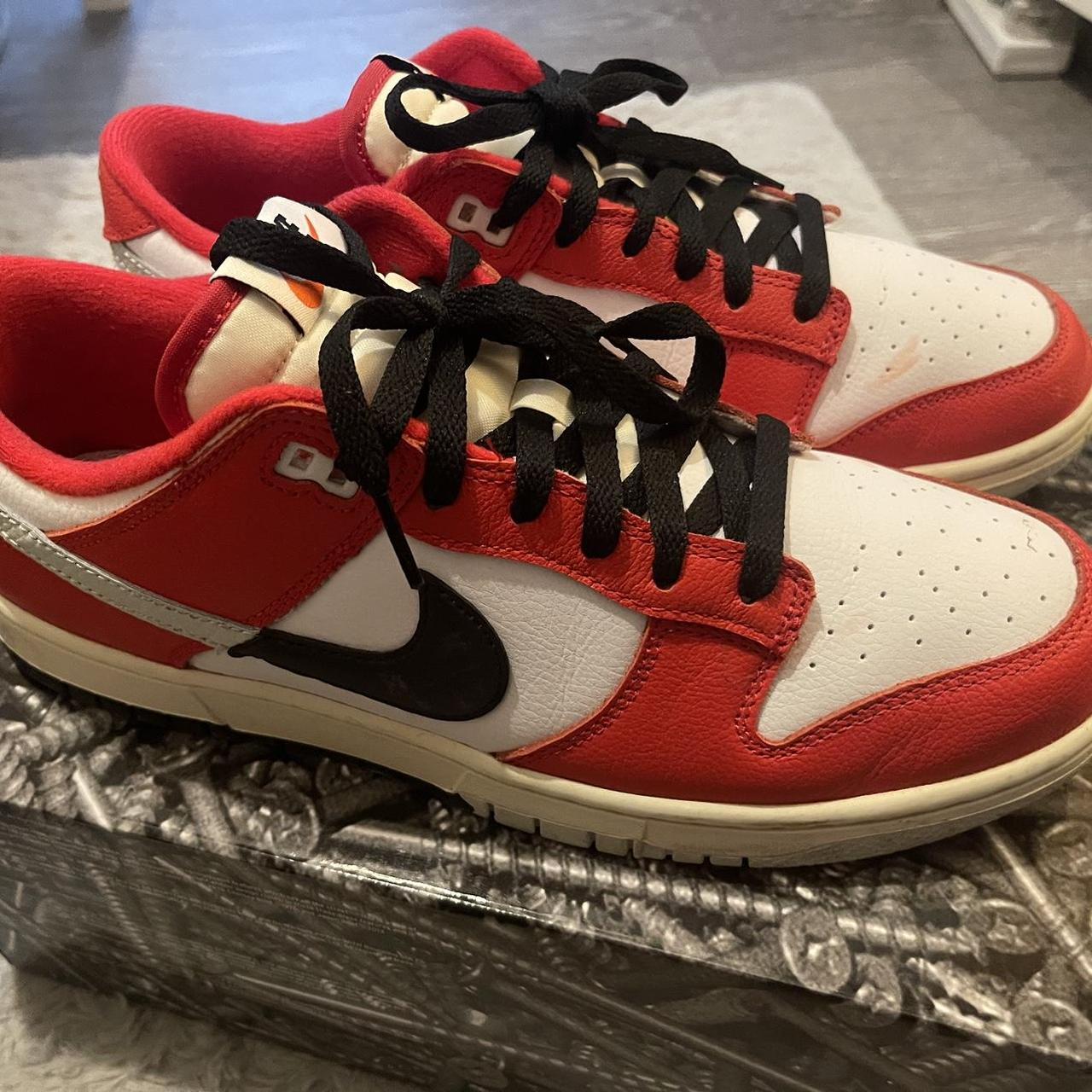 Nike Dunk Low Worn once Factory flaw on toe - Depop